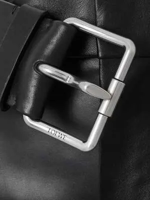 Loewe Belted Leather Straight-leg Pants