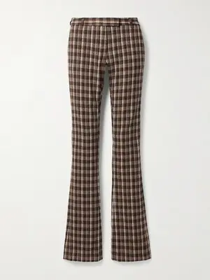 Acne Studios Checked Woven Flared Trousers