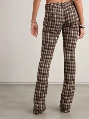 Acne Studios Checked Woven Flared Trousers