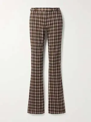 Acne Studios Checked Woven Flared Trousers