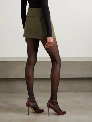FERRAGAMO Wool-tweed Mini Skirt