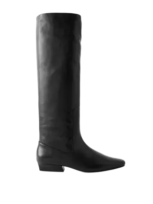 Staud Wally Leather Knee Boots - Black
