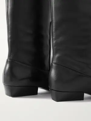Staud Wally Leather Knee Boots - Black