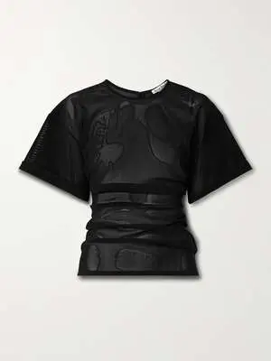 Acne Studios Gathered Mesh T-shirt