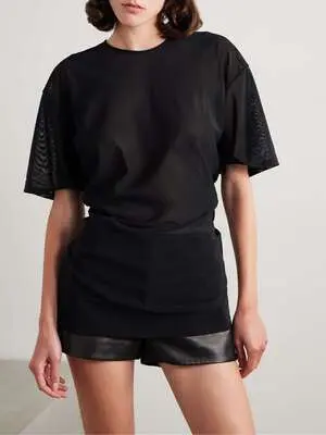 Acne Studios Gathered Mesh T-shirt