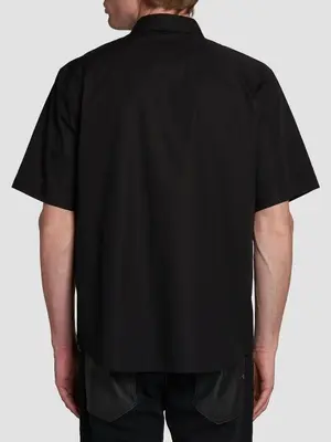 Versace Logo Patch Cotton Shirt