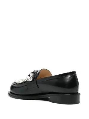 Mach & Mach Crystal-embellished Loafers