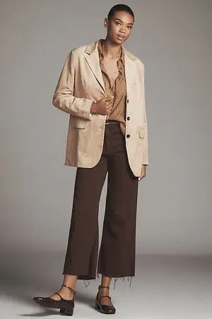 DOLAN LEFT COAST Faux-suede Boyfriend Blazer Jacket - Light Tan