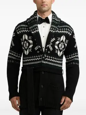 Ralph Lauren Purple Label Intarsia-knit Cashmere Cardigan
