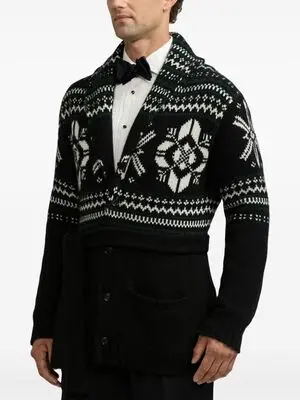 Ralph Lauren Purple Label Intarsia-knit Cashmere Cardigan