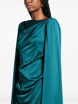 Talbot Runhof Draped Cape Maxi Dress