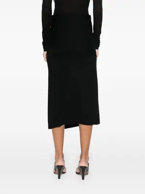 TOTEME Draped Knit Midi Skirt