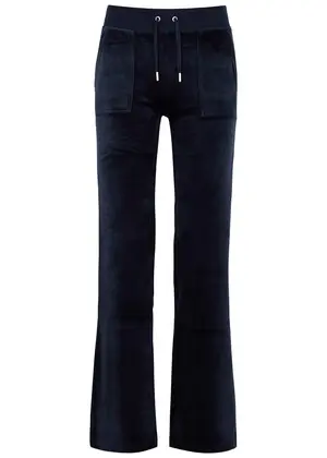 Juicy Couture Del Ray Logo Velour Sweatpants