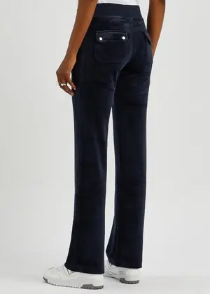 Juicy Couture Del Ray Logo Velour Sweatpants