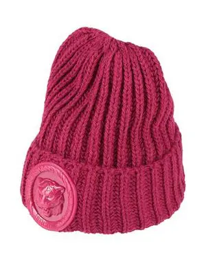 Just Cavalli Knitted Beanie With Appliqués - Red
