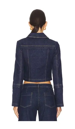 Amanda Uprichard Lucas Cropped Denim Jacket