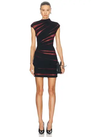 MUGLER Mesh Mini Dress