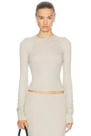 Eterne Long Sleeve Fitted Top