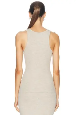 Eterne High Neck Fitted Tank Top