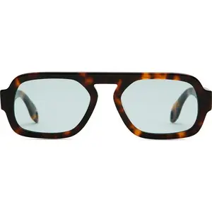 ELISA JOHNSON Jane Mini 52mm Aviator Sunglasses Brown Tortoise