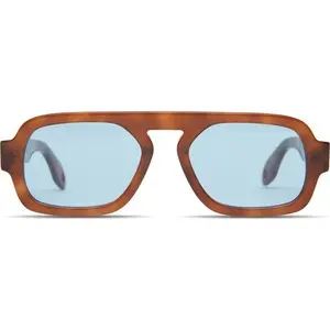 ELISA JOHNSON Jane Mini 52mm Aviator Sunglasses Light Brown