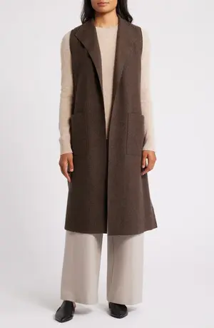 Eileen Fisher Longline Wool Vest