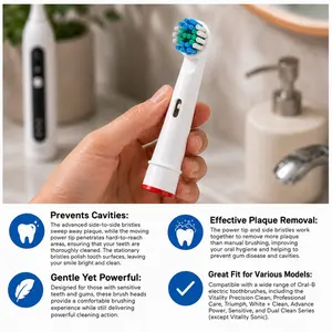 PURSONIC Oral B Compatible Brush Heads - White