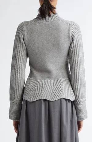 Maria Mcmanus Recycled Cashmere & Organic Cotton Peplum Sweater