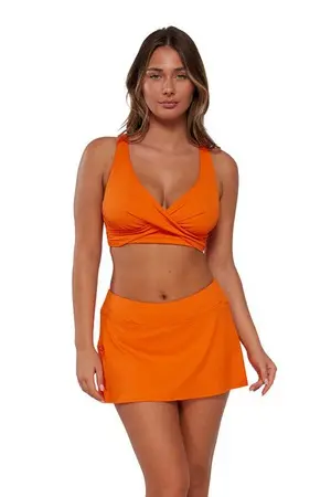 SUNSETS Elsie Bikini Top Kumquat Sandbar Rib