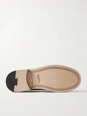 VINNY'S Yardee Lizard-effect Leather Penny Loafers