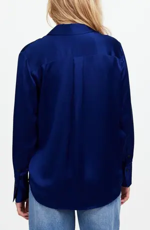 Madewell Silk Flap Pocket Button-up Shirt