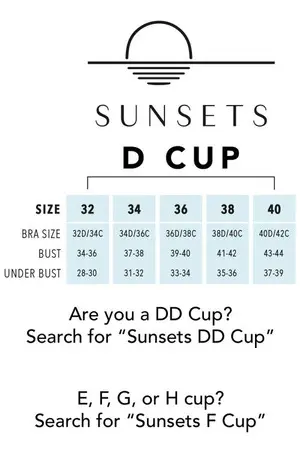SUNSETS Kauai Keyhole Bikini Top D Cup - Black