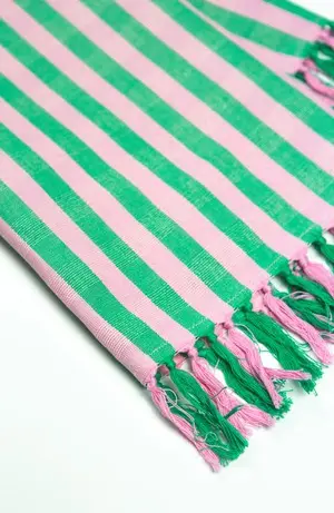 ARCHIVE NEW YORK Handwoven Colorful Striped Cotton Kitchen Towel