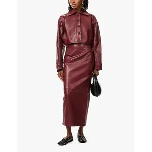 Khaite Sue Cropped Leather Jacket