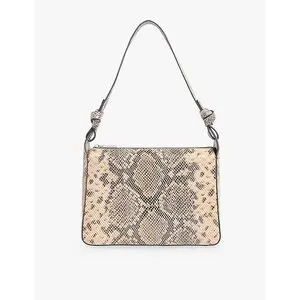 Whistles Erica Snakeskin-effect Leather Shoulder Bag