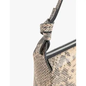 Whistles Erica Snakeskin-effect Leather Shoulder Bag