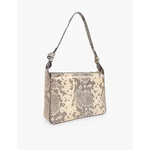 Whistles Erica Snakeskin-effect Leather Shoulder Bag