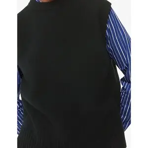 Whistles Wool Sweater Vest - Black