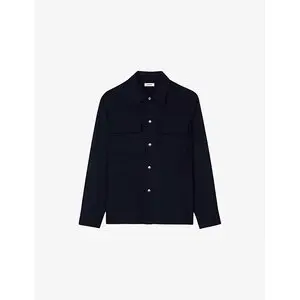 Sandro Patch-pocket Wool-blend Overshirt