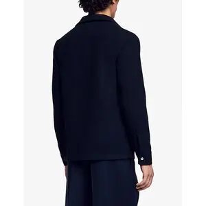 Sandro Patch-pocket Wool-blend Overshirt