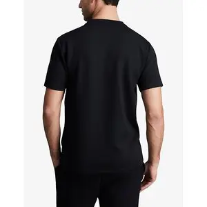 REISS Crewneck Short-sleeve Stretch-jersey T-shirt - Navy Blue