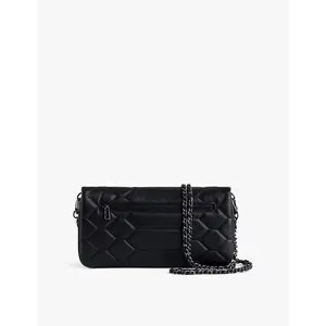 Zadig&Voltaire Rock Xl Quilted-stitch Leather Clutch Bag - Noir