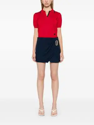 Casablanca Draped Mini Skirt - Blue