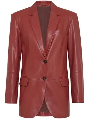 Brunello Cucinelli Leather Blazer