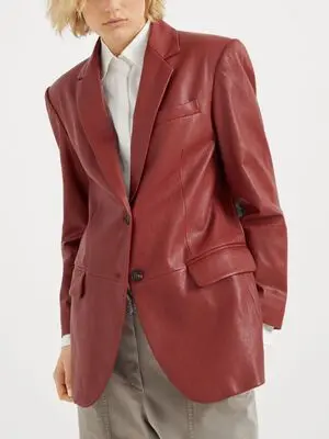 Brunello Cucinelli Leather Blazer