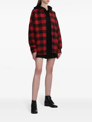 Palm Angels Curved Logo Knitted Hoodie - Black