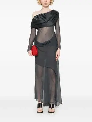 Christopher Esber Sheer Maxi Dress - Grey