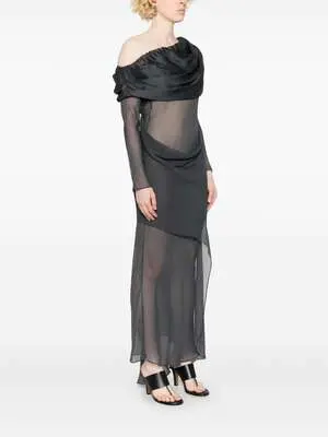 Christopher Esber Sheer Maxi Dress - Grey