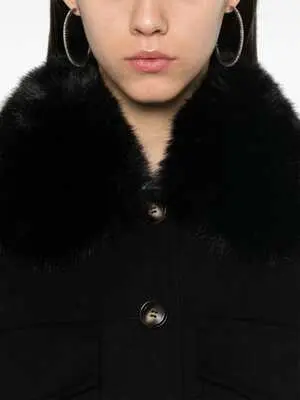 AVA ADORE Faux Fur-collar Coat