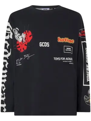 Gcds Logo-print T-shirt - Black